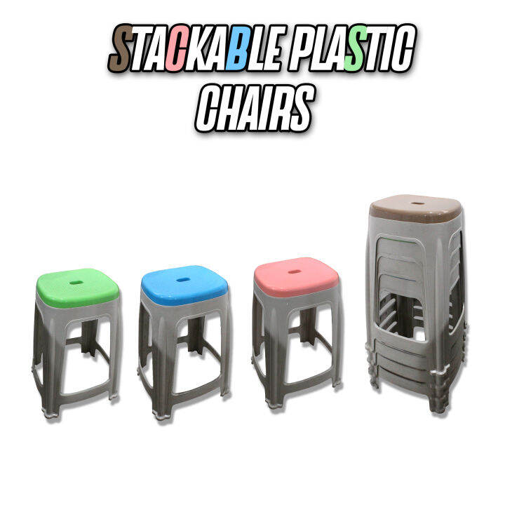 Colorful Outdoor Stackable Plastic Chair | Lazada PH