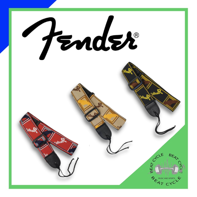 Guitar Strap - Cotton with Embroidery Fender Style +Freebies 3pcs ...