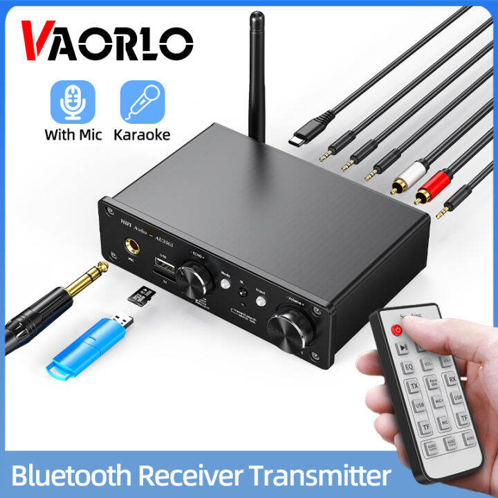 VAORLO Multifunctional Bluetooth Receiver Transmitter HIFI Wireless Audio Adapter 3.5mm AUX RCA ...