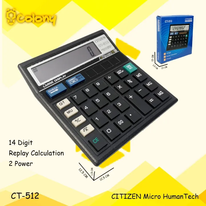 Asli Ori Citizen CT-512 SDC-812BN SDC-868L CT-8614 CT-912 Kalkulator Besar Digital Dagang ...