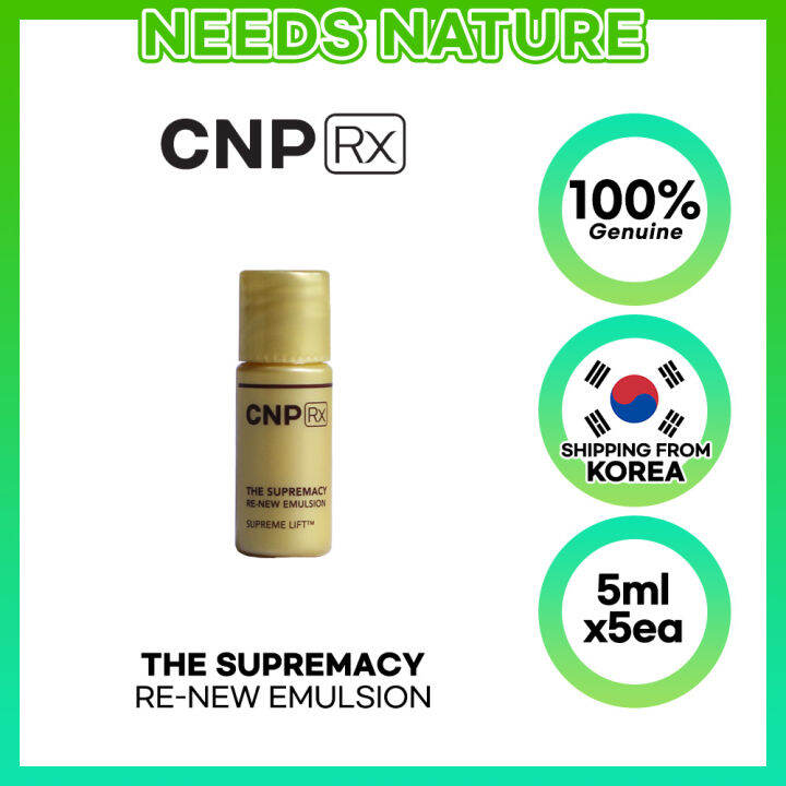 CNP Rx THE SUPREMACY RE-NEW EMULSION 5ml x 5ea / Firming/Lifting / Whitening / Moisturizing ...