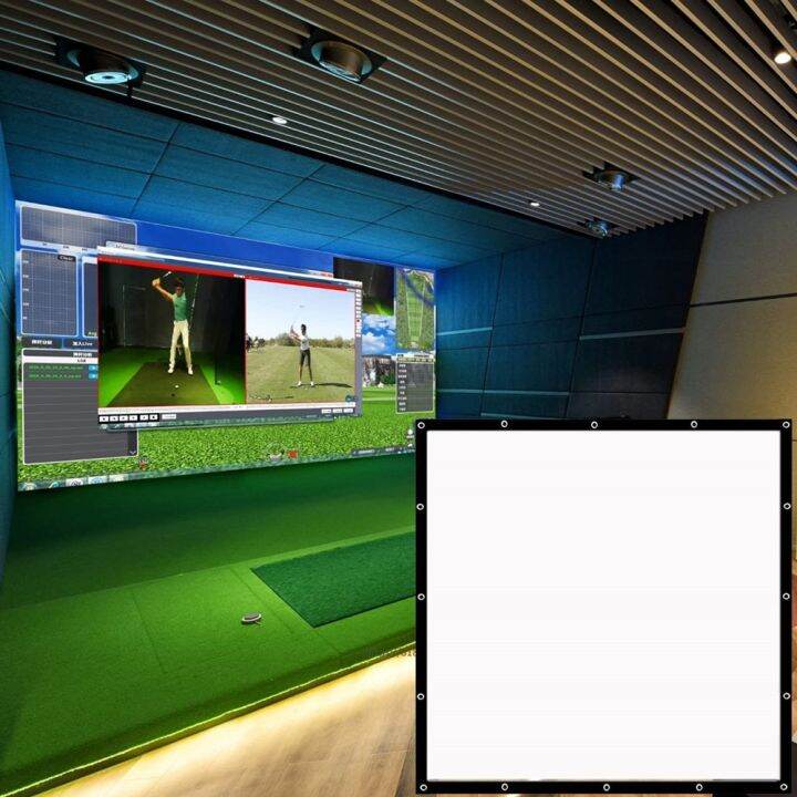 Golf Simulator Impact Screen พร้อม Grommet Hole Golf Train Display ...