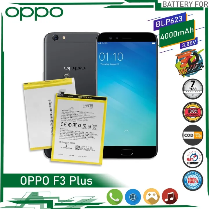 OPPO F3 Plus Li-Polymer Battery Model: BLP623 Premium High Quality ...