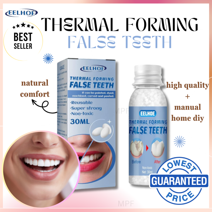 False Teeth EELHOE Temporary Tooth Repair Kit Teeth and Gaps Moldable ...