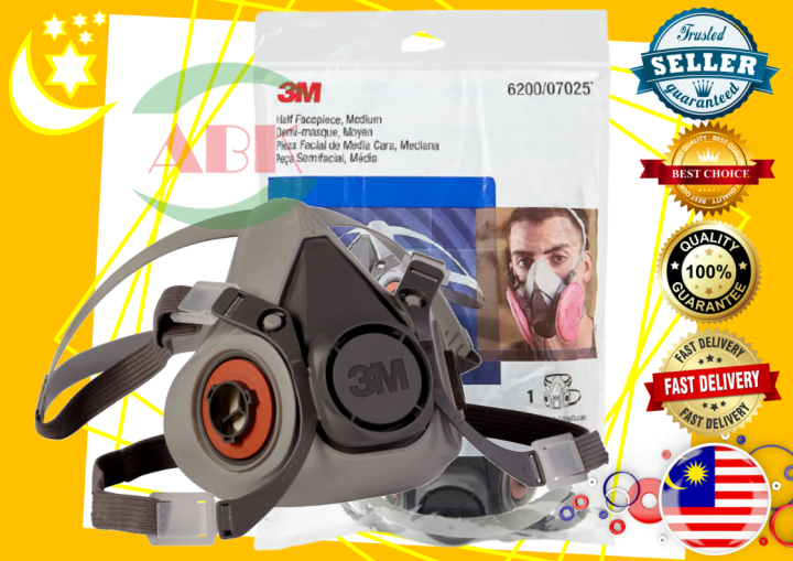 3M HALF FACEPIECE REUSABLE RESPIRATOR FACE MASK 6200/07025 (KIT ONLY ...