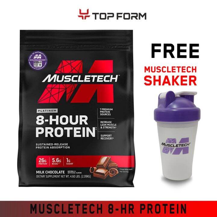 Muscletech 8 Hour Protein 4.6lbs 50 serves-Whey & Casein Protein Powder ...