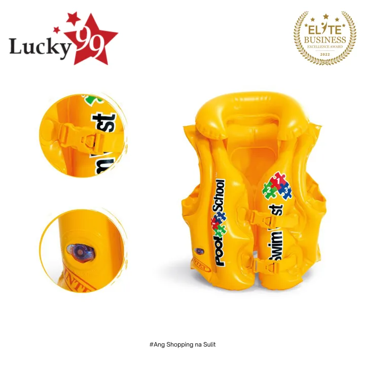 Inflatable Intex 58660 Deluxe Baby Pool School Swim Vest | Lazada PH