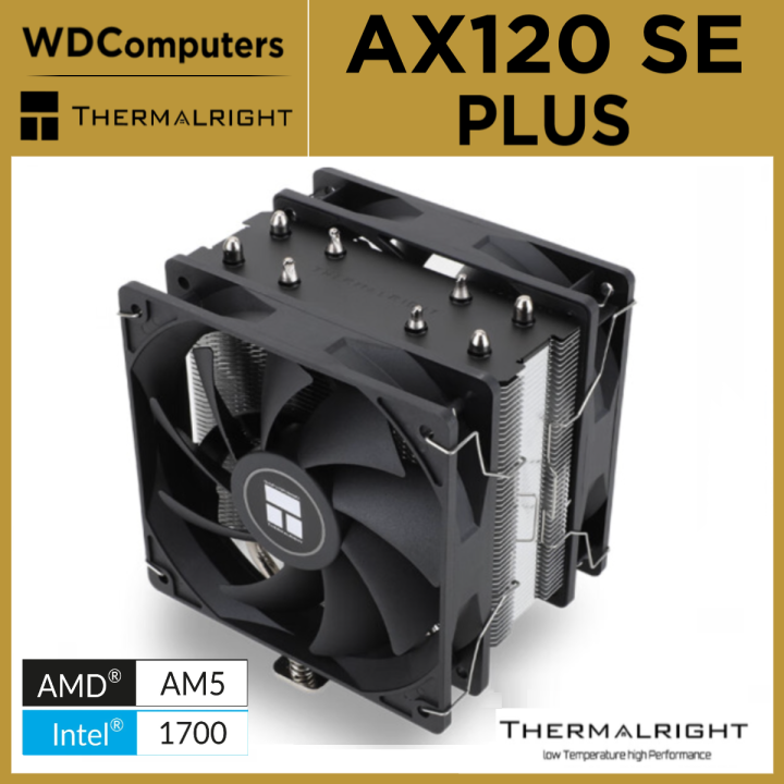 Thermalright AX120 SE Refined PLUS. Dual fan 148mm CPU Air Cooler. AGHP ...