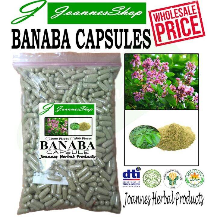 WHOLESALE BANABA CAPSULES 500MG BULK IN ZIP POUCHES | Lazada PH