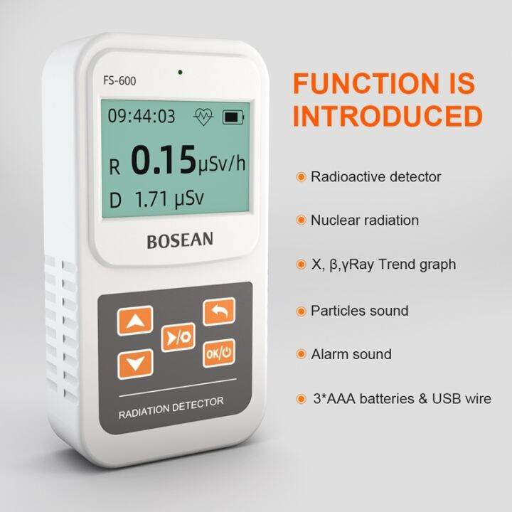 Geiger Counter Nuclear Radiation Detector Personal Dose Rate Real-time ...