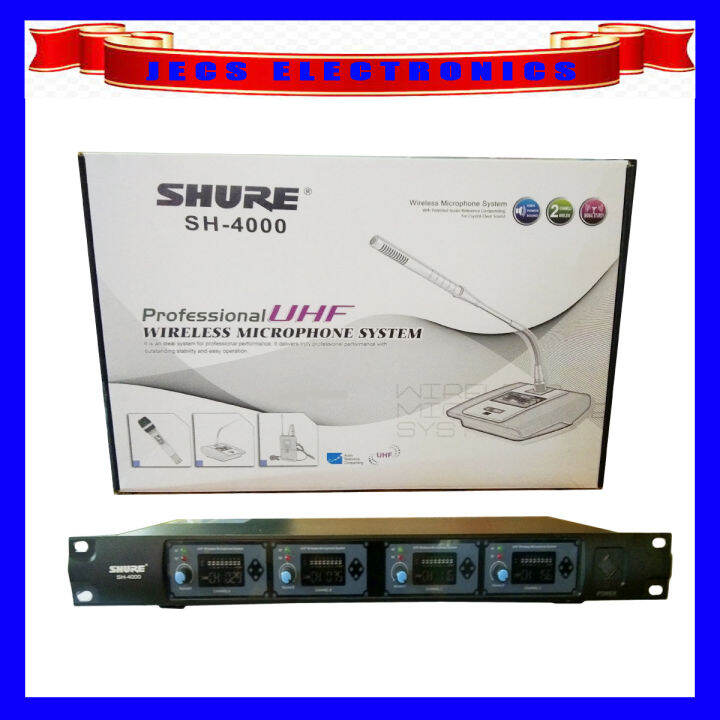 SHURE SH-4000 WIRELESS MICROPHONE SYSTEM | Lazada PH