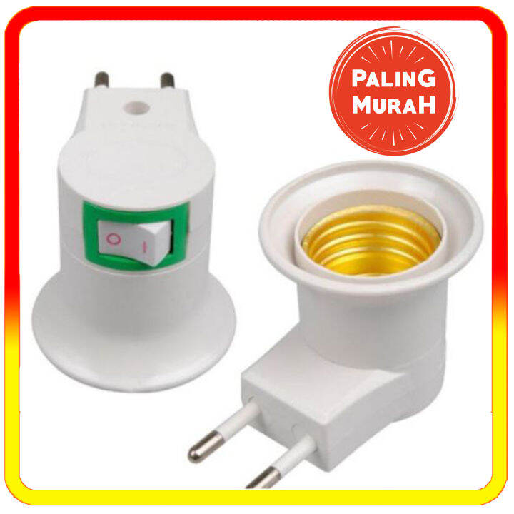 FITTING LAMPU COLOK ON OFF + SWITCH E27 LAMP HOLDER FITTING COLOK SAKLAR ON OFF | Lazada Indonesia