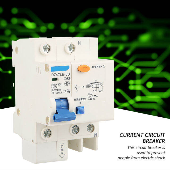 RCCB Circuit Breaker 230V 63A 30mA 1P+N RCCB Residual CurrentCircuit ...
