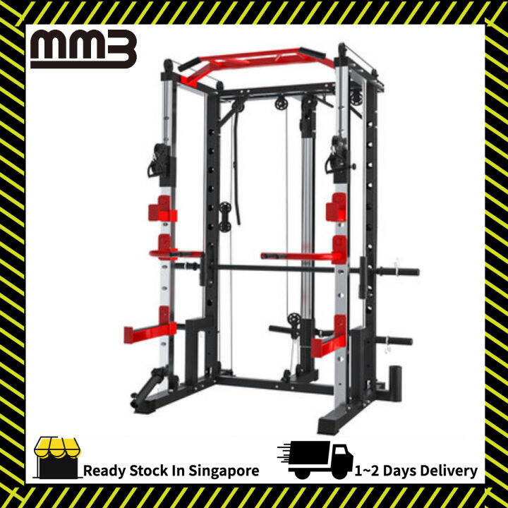 Smith Machine Multi Gym Rack - Home Fitness Workout Equipment Cardio ...