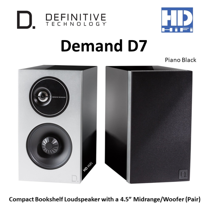 Definitive Technology Demand D7 Bookshelf speakers (Piano Black ...