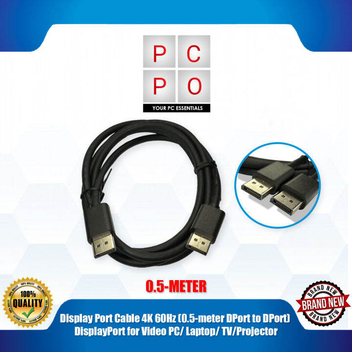 Display Port Cable 4K 60Hz (0.5-meter DPort to DPort) DisplayPort for ...