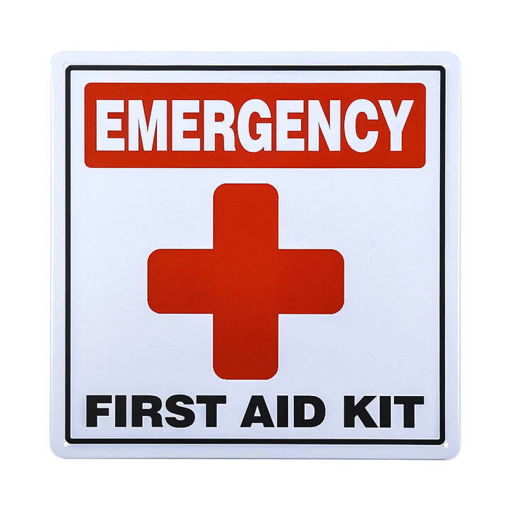Emergency First Aid Kit Signs Stickers for Home, Schools & Business ...