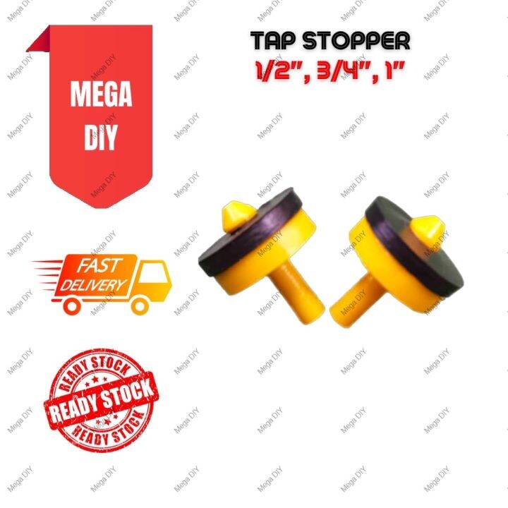 Tap Stopper 1/2'' & 3/4'' & 1" Brass Tap Stopcock Stopper Rubber Getah ...