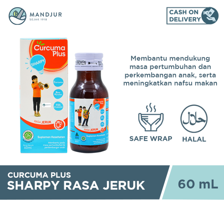 Curcuma Plus Sharpy Rasa Jeruk 60 mL - Suplemen Pertumbuhan dan ...