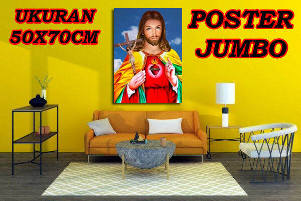 Lukisan Poster Cetak Jumbo Foto Tuhan Yesus Kristus Juru Selamant ...