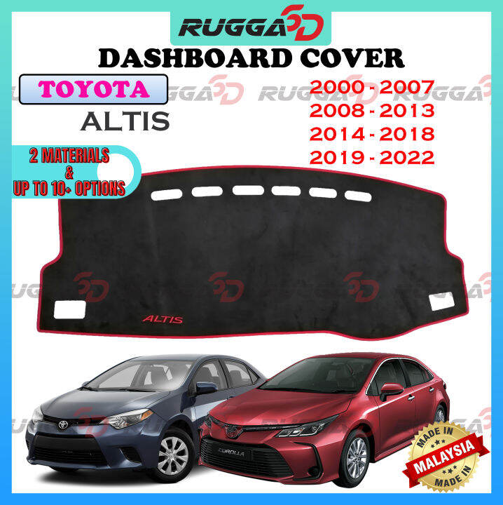 Dashboard Cover Toyota Altis 2000-2007 & 2008-2013 & 2014-2018 & 2019 ...
