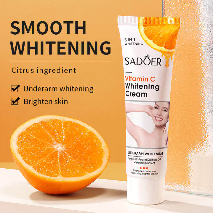 ROREC SADOER Vitamin C Whitening Cream Fresh Orange Essence Hydrating Moisturizing Underarm ...