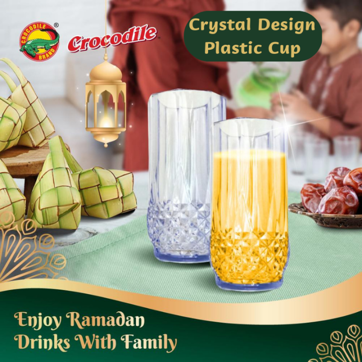 6PCS 10Oz Plastic Cup Cawan Plastik Transparent Cup Thick Plastic Cup ...