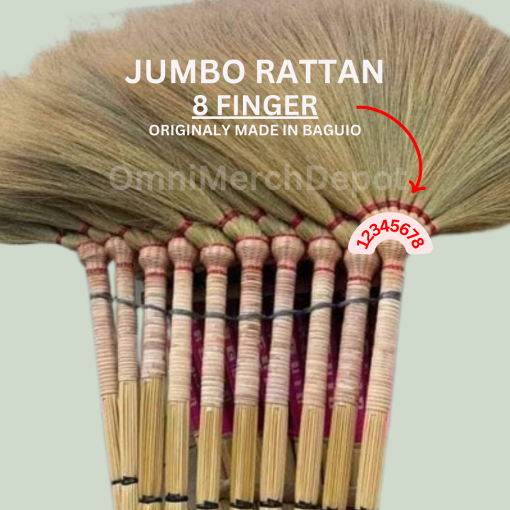 Rattan 8-FINGER Soft Broom Walis Tambo Makapal & Matibay with Cartex ...