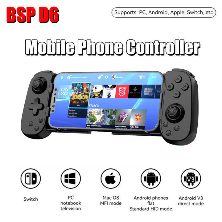 D6 Wireless Bt 50 Stretchable Gamepad For Mobile Phone Android Ios Devices Retractable Joystick 2652