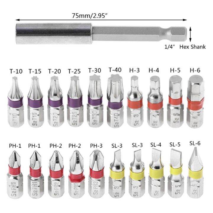 Toolstar Torx Mata Obeng Segi Enam Datar, 21 Buah/Set Kepala PH Warna ... Toolstar Torx Mata Obeng Segi Enam Datar, 21 Buah/Set Kepala PH Warna ...