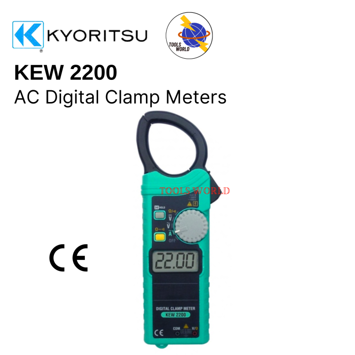 Kyoritsu KEW 2200 AC Digital Clamp Meter (NEW) ~ Original ~ 1 Year ...