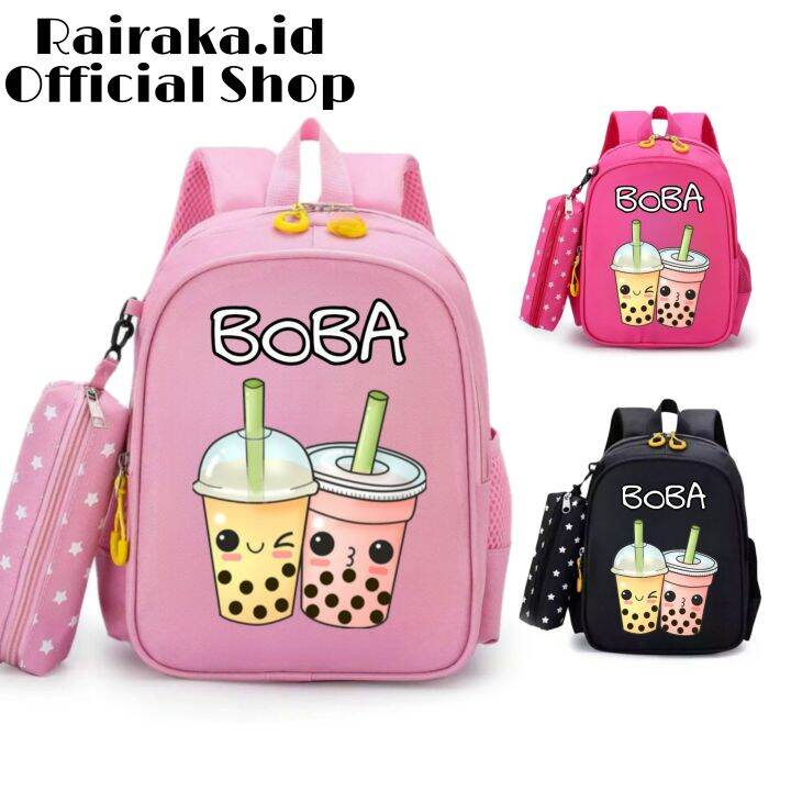 Tas anak sekolah perempuan lakilaki boba tas anak sd tk | Lazada Indonesia