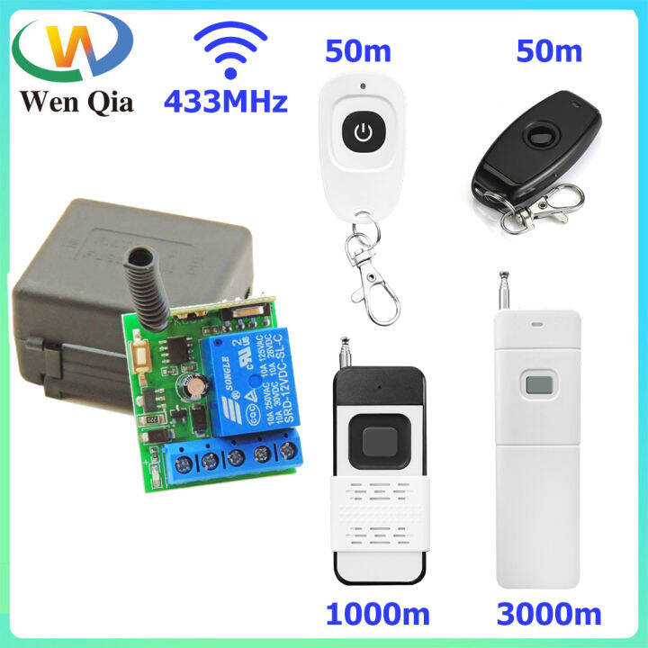WenQia Radio Frequency 433MHz 12V Electronic Lock/Car/LED/Autocycle Remote Controller, Wireless ...