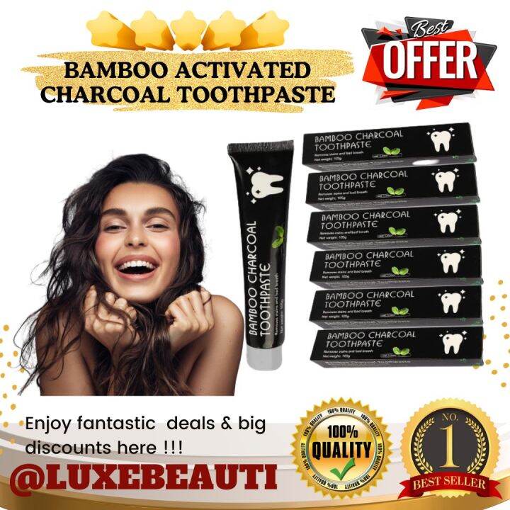 Authentic Bamboo Activated Charcoal Toothpaste | Teeth Whitening Bad ...