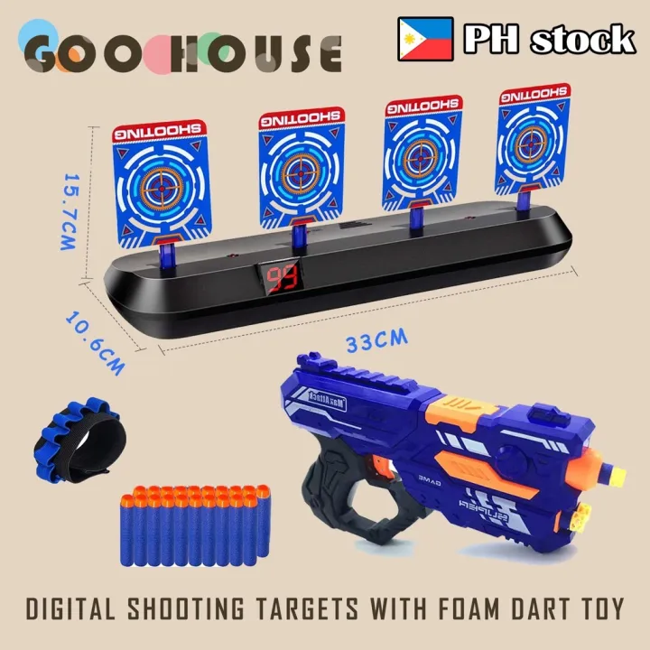 PH stock Digital Shooting Targets with Dart Toy Shooting Blaster Auto ...