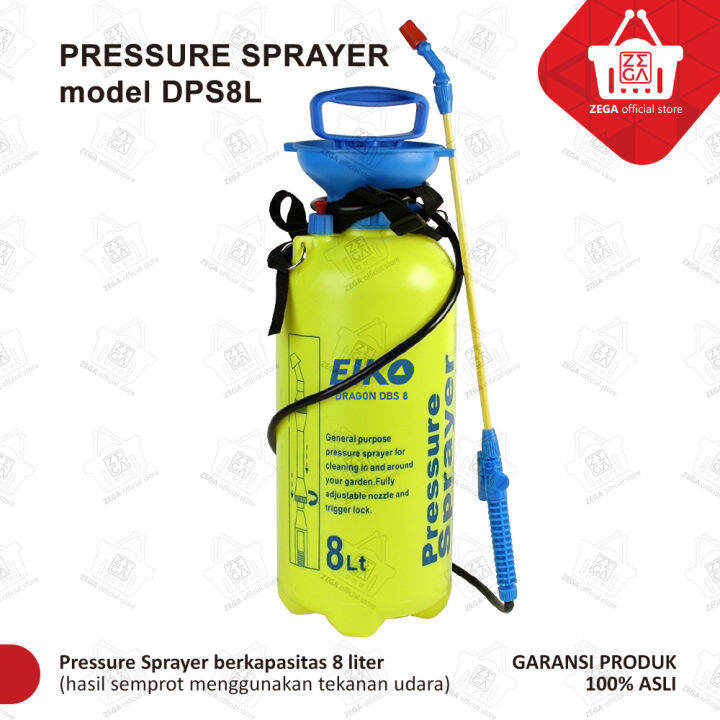 Pressure sprayer 8 liter / DRAGON Sprayer / DPS8L / sprayer kapasitas 8 ...