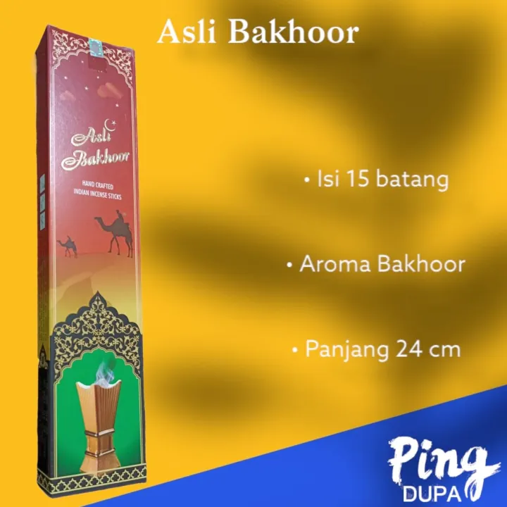 Dupa Hio Aslie Bakhoor Spesial Buhur Recta Arab Isi 15 Batang Handcrafted in India Buatan Tangan ...