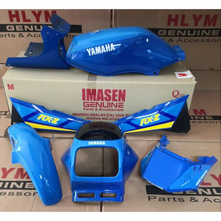 Y462 YAMAHA RXZ IMASEN COVER SET WITH STICKER SIAP TANAM (NAG BLUE Y462 ...