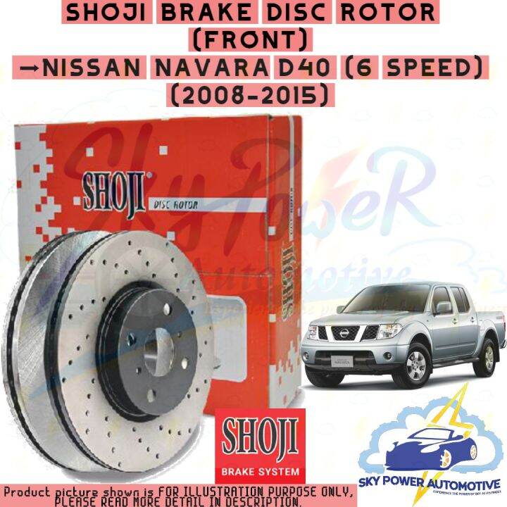 SHOJI NISSAN NAVARA D40 (6 SPEED) / NP300 DOUBLE CAB (296mm) DRILLED ...