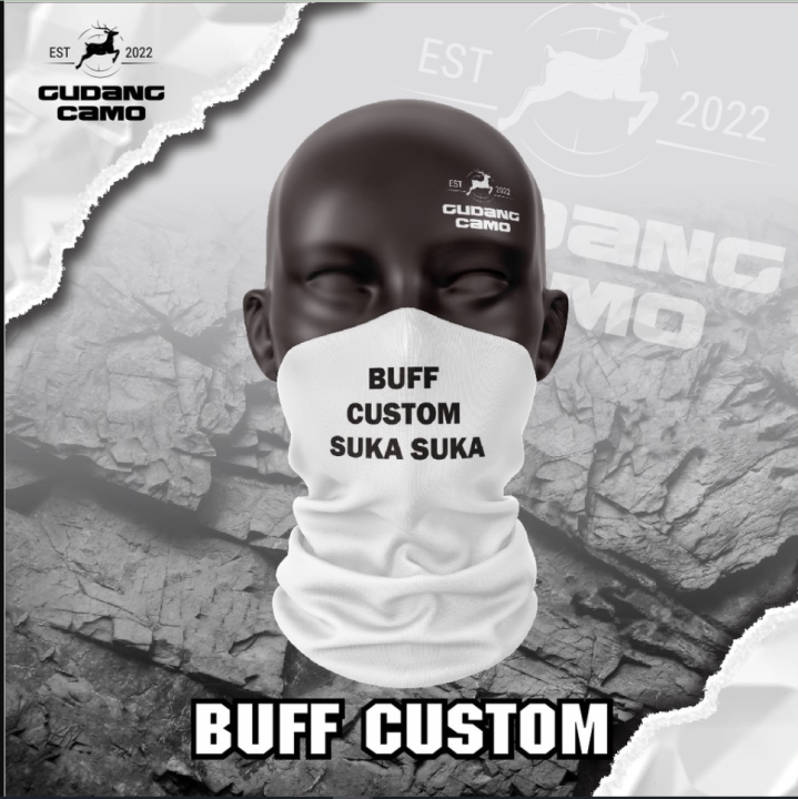 Buff Mancing Camo dan Custom Bahan Spandex Balon Premium (Desain suka ...