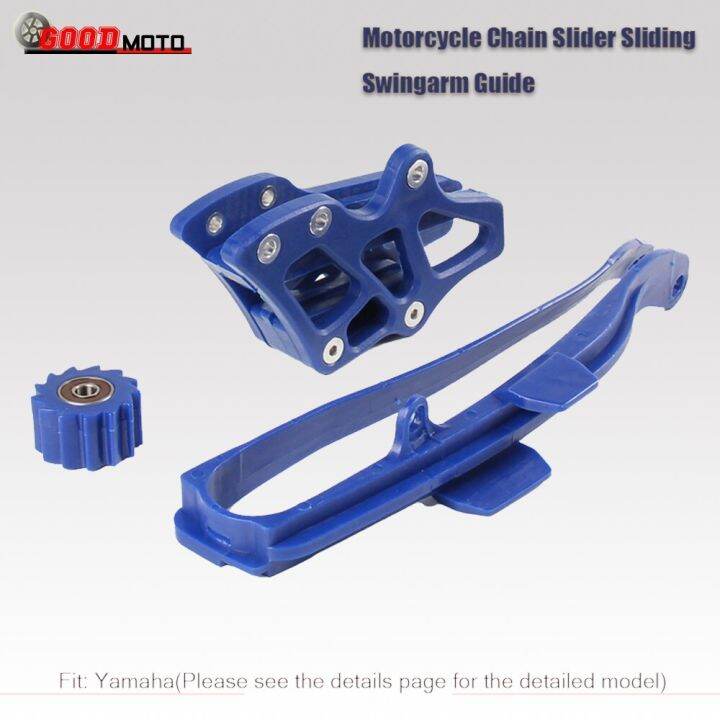 โซ่รถจักรยานยนต์ Swingarm Chain Guide Slider Roller สำหรับ Yamaha YZ125 ...