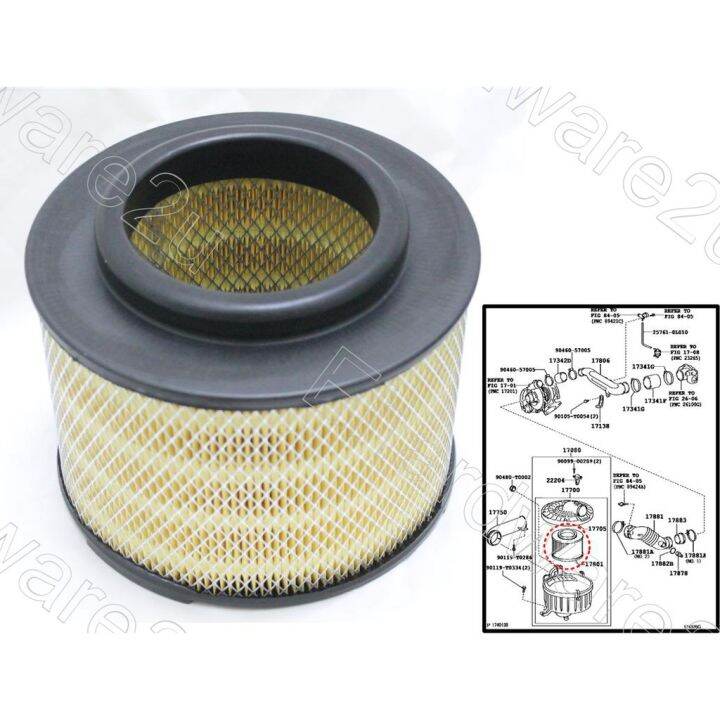 Toyota Hilux Fortuner Innova Ford Mazda Engine Air Filter (17801-0C010 ...