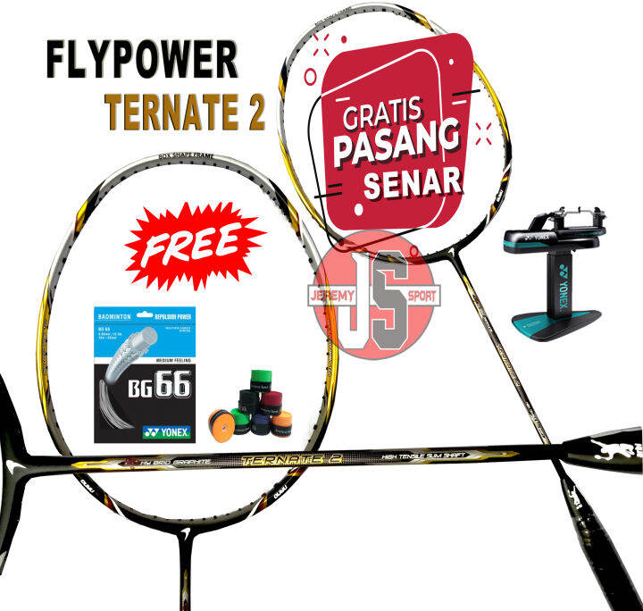 Raket Badminton Flypower Ternate 2 Original Bonus Senar dan Grip | Lazada Indonesia