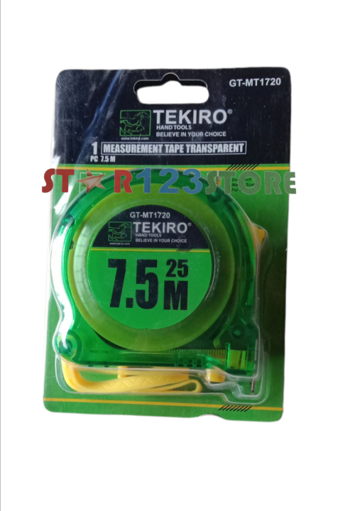Tekiro Meteran Transparan 7,5Meter Roll Meter 7,5 M | Lazada Indonesia