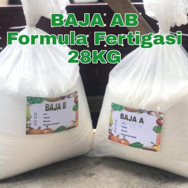 Original ! Ready stock set BAJA AB 28kg Fertigasi timun Cili melon dan ...