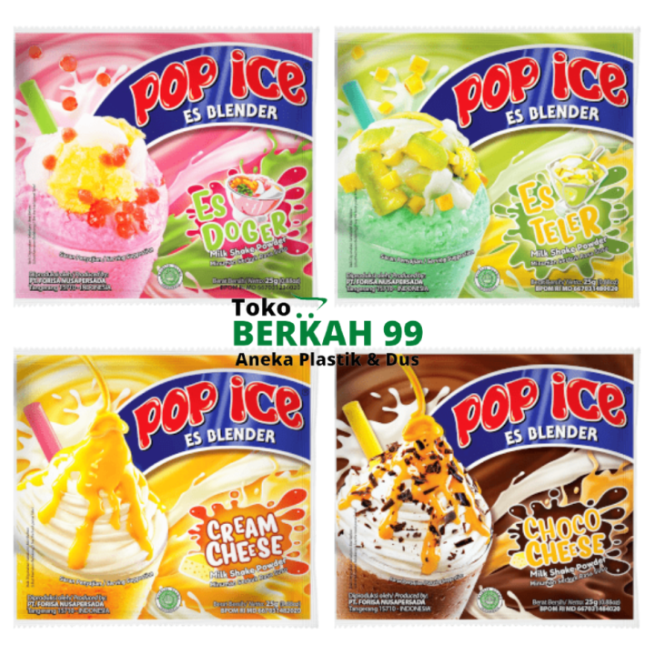 POP ICE FUSION PER SACHET Es Doger Es Teler Cream Cheese Choco Cheese ...