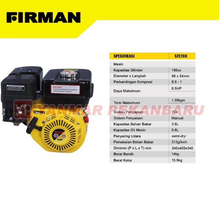 Mesin Penggerak Engine Firman Sfe 200 Fi Lazada Indonesia