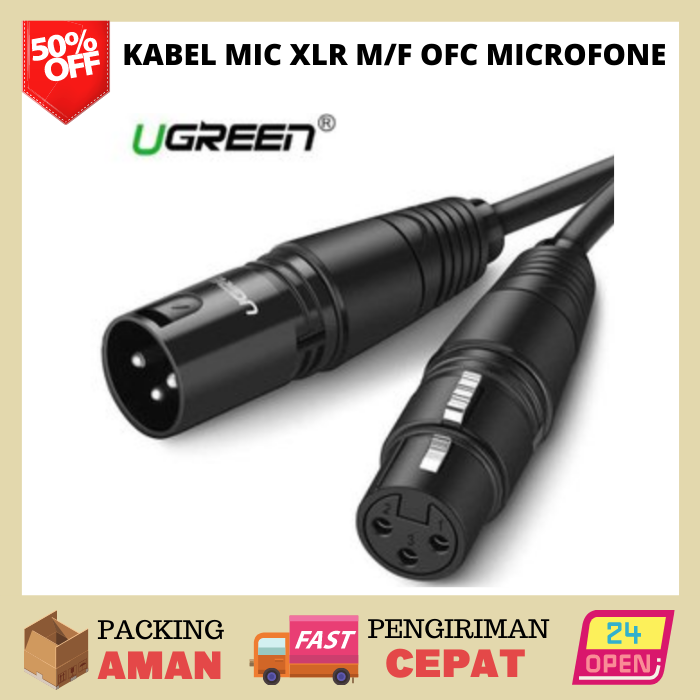 Kabel Mic XLR M/F OFC Microphone Mik Karaoke Shielded media Player ...