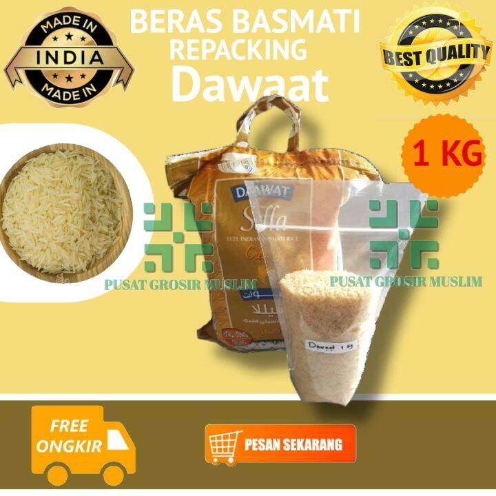 Beras Basmati 1kg Repacking Premium Daawat LONG GRAIN Beras Brasmati ...