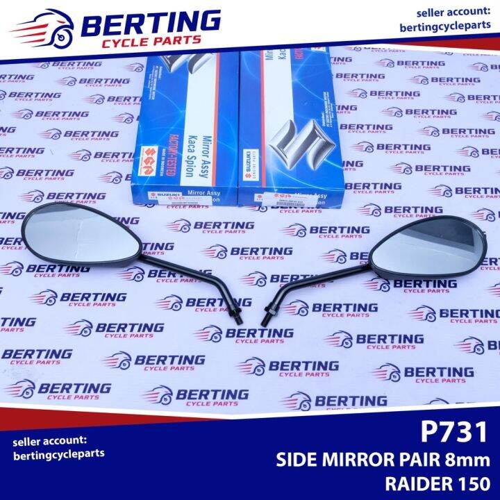 SGP SIDE MIRROR 8mm and 10mm Suzuki Raider 150 Black Genuine 28F30 ...